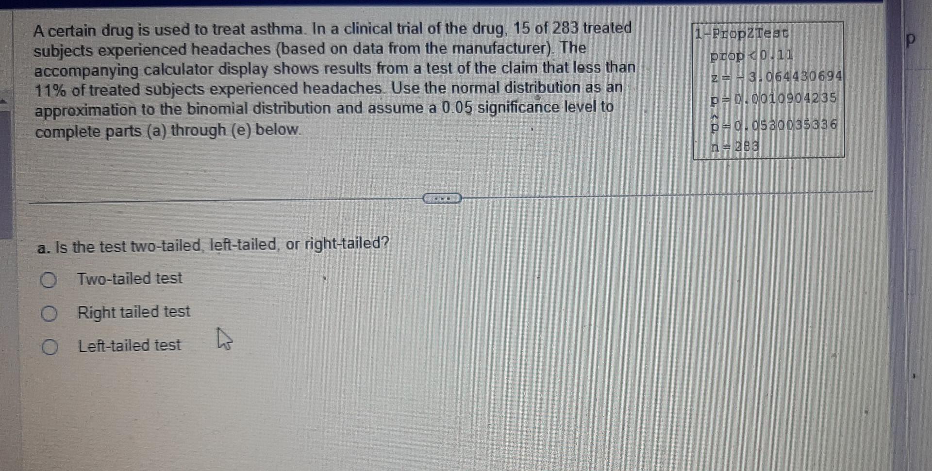 Solved What Is The Test Statistic Round To Two Decimal