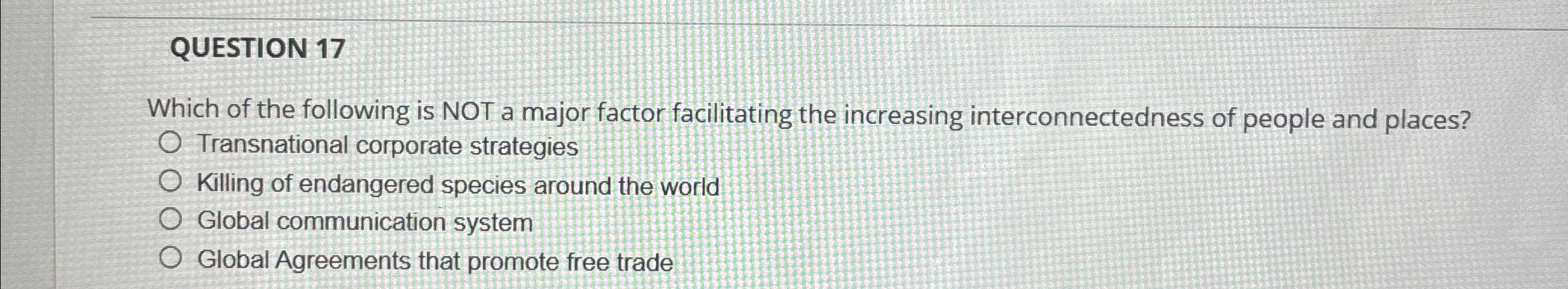 Solved QUESTION 17Which of the following is NOT a major | Chegg.com
