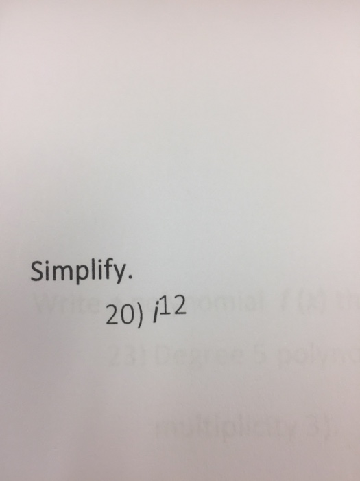 Solved Simplify. 20) 12 | Chegg.com
