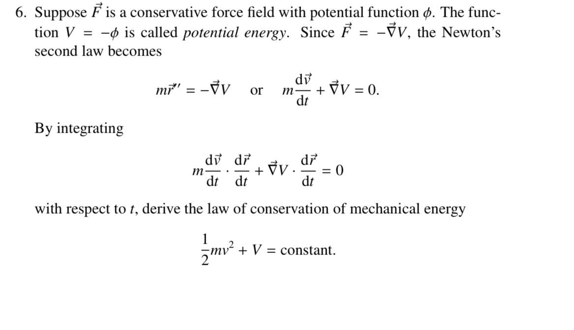 Solved Suppose vec(F) ﻿is a conservative force field with | Chegg.com