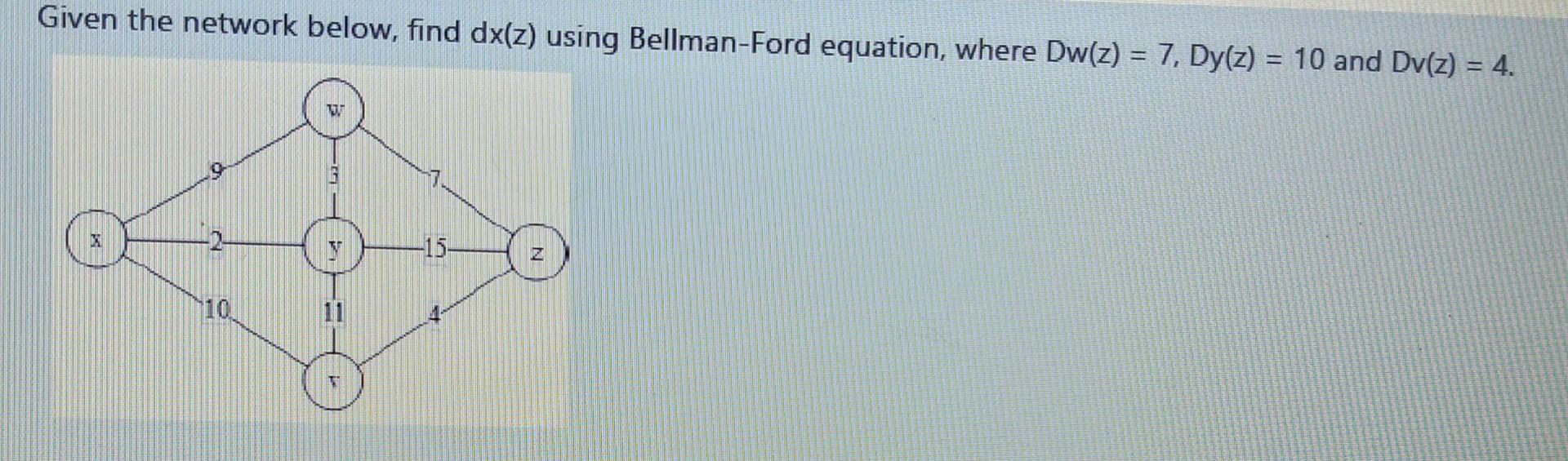 Solved Given the network below, find dx(z) using | Chegg.com