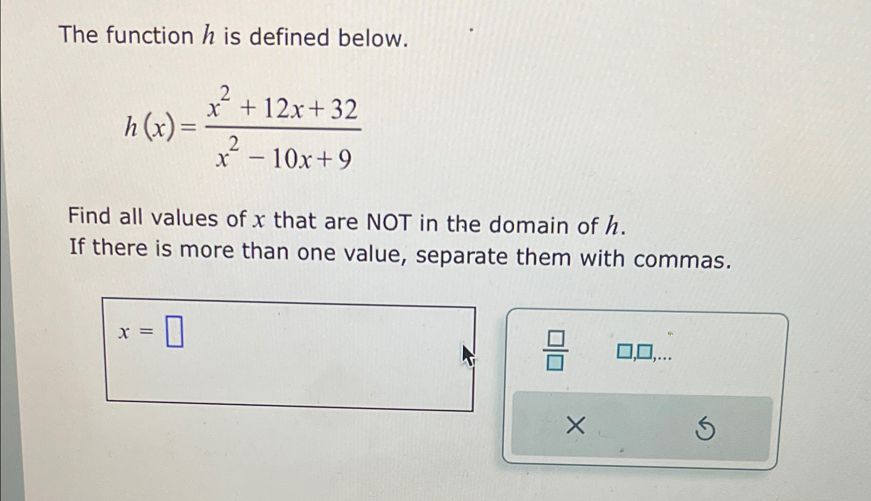 Solved The function h ﻿is defined | Chegg.com