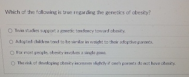 Solved Which of the following is true regarding the genetics | Chegg.com