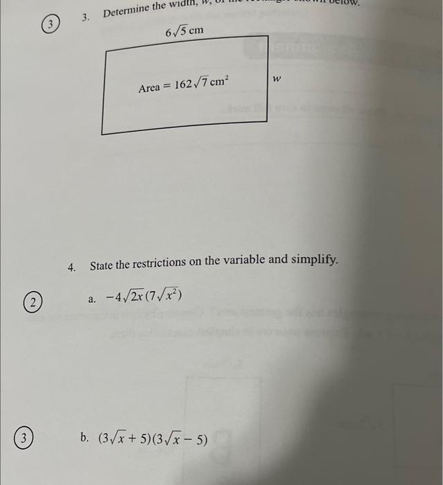 Solved c. 2x85−212x3 State the restrictions on the variable | Chegg.com
