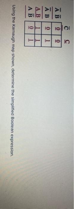 Solved (ABC) + (ABC) + (A BC) =Y Using Boolean Algebra, | Chegg.com