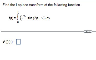 Solved Find the Laplace transform of the following function. | Chegg.com
