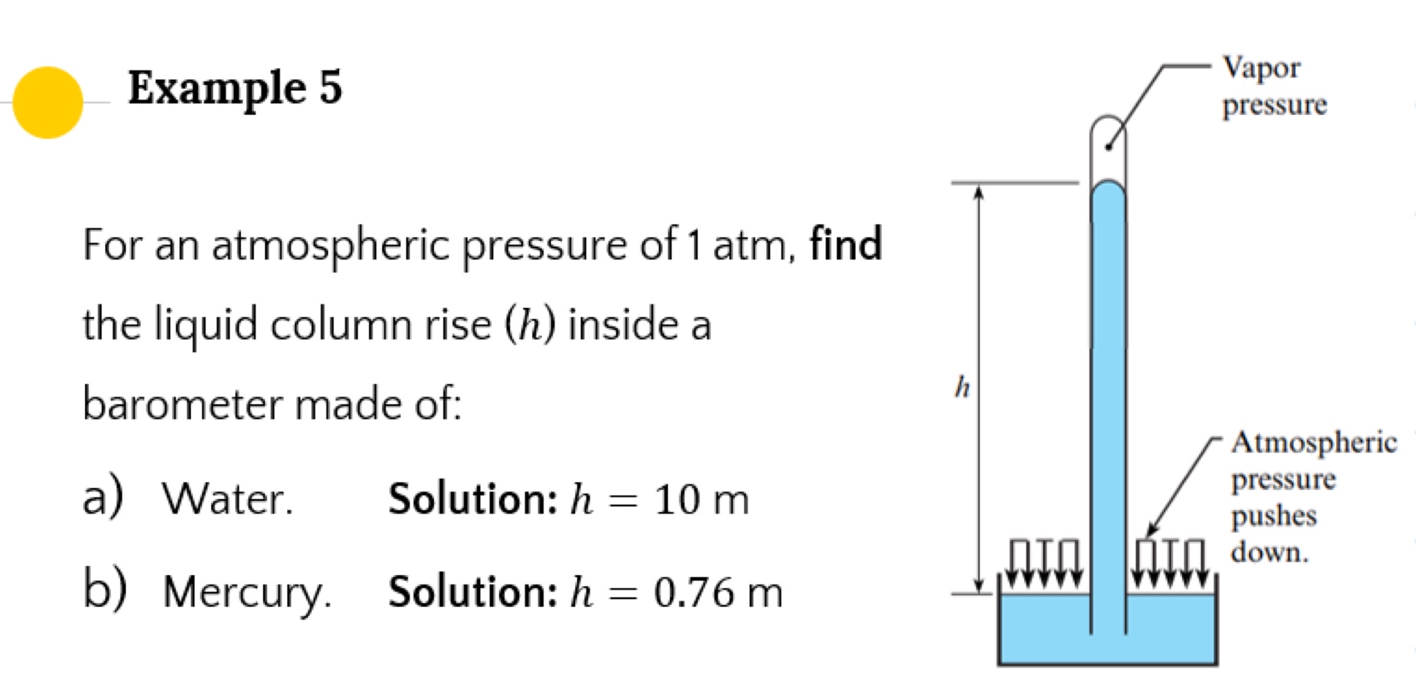 Solved Please provide detailsExample 5For an atmospheric | Chegg.com