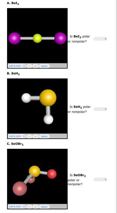Solved A. BeCl2 Is BeCl2 polar Jr nonpolar? B. NOCl Is NOCl | Chegg.com