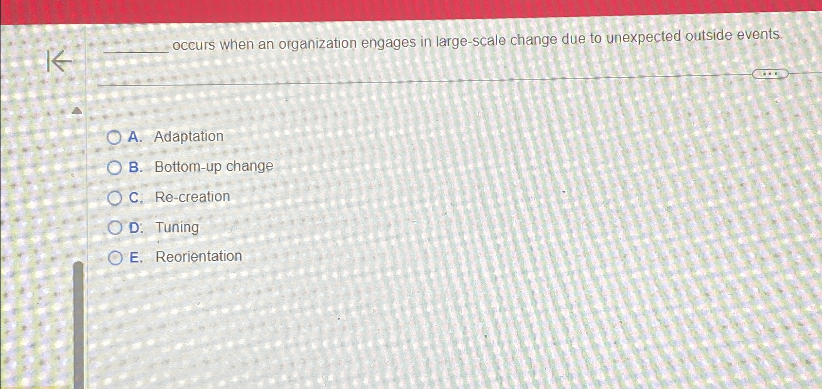 Solved occurs when an organization engages in large-scale | Chegg.com