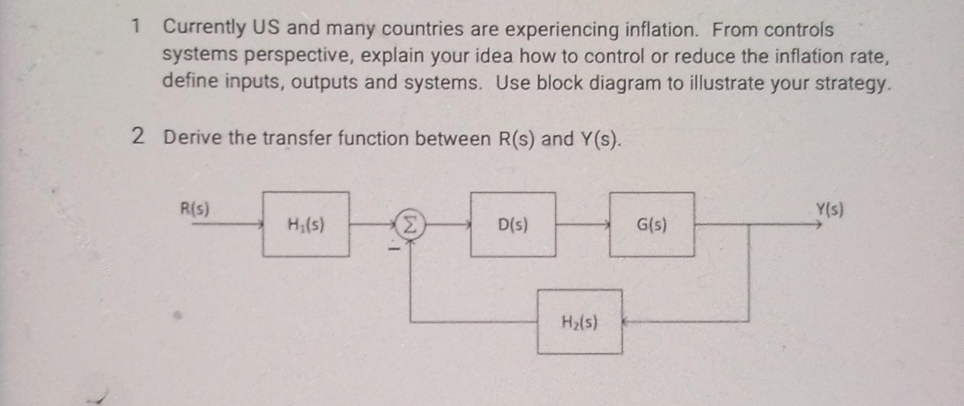 Solved 1 Currently US and many countries are experiencing | Chegg.com
