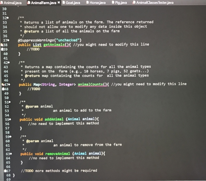 Solved The following classes are included (listed | Chegg.com