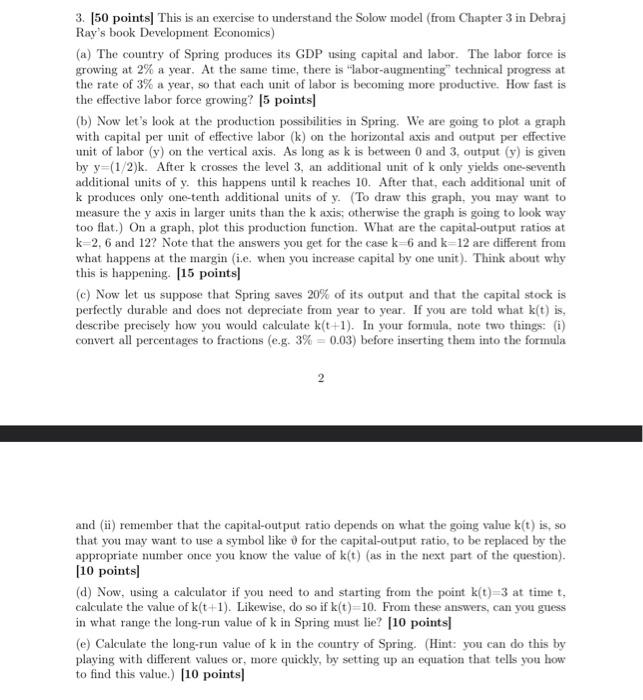 Solved 3. [50 points] This is an exercise to understand the | Chegg.com