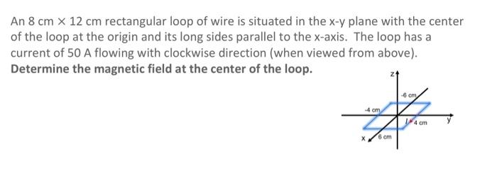 Solved An 8 cm×12 cm rectangular loop of wire is situated in | Chegg.com