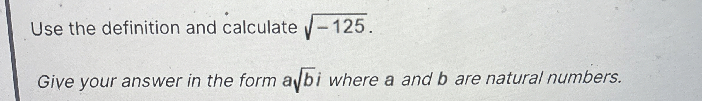 Solved Use the definition and calculate -1252.Give your | Chegg.com