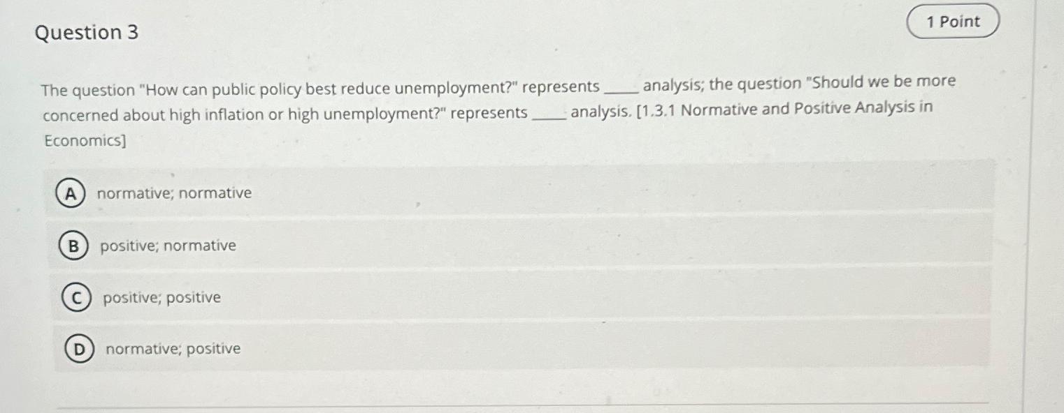Solved Question 31 ﻿PointThe question "How can public policy | Chegg.com