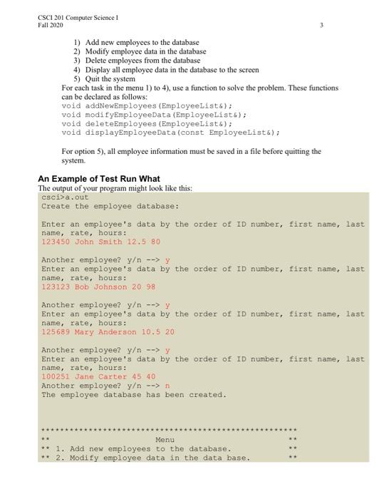 Solved CSCI 201 Computer Science Fall 2020 1 SCI 201 - | Chegg.com