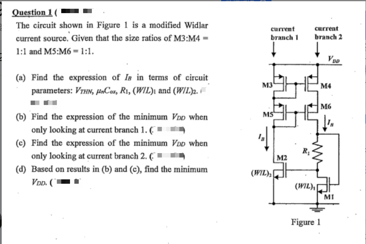 Solved Question 1The circuit shown in Figure 1 ﻿is a | Chegg.com