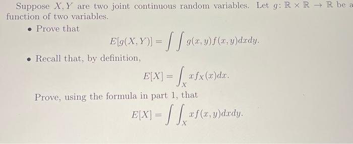 Solved Suppose X,Y are two joint continuous random | Chegg.com