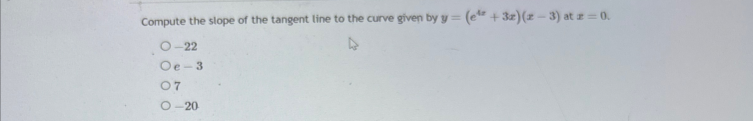 Solved Compute the slope of the tangent line to the curve | Chegg.com