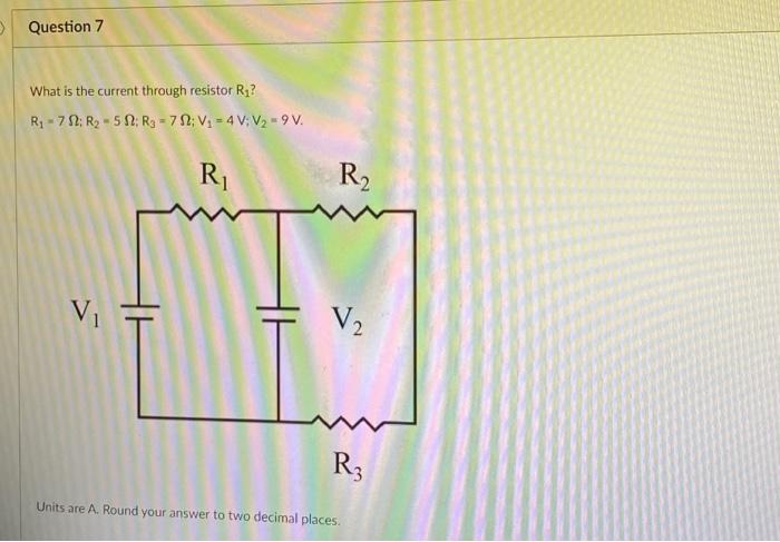 Solved What is the current through resistor R1 ? | Chegg.com