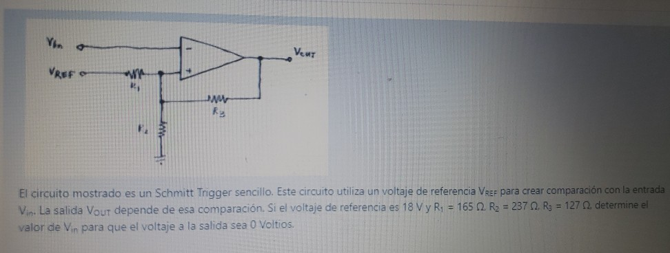 Solved The circuit shown is a simple Schmitt Trigger. This | Chegg.com