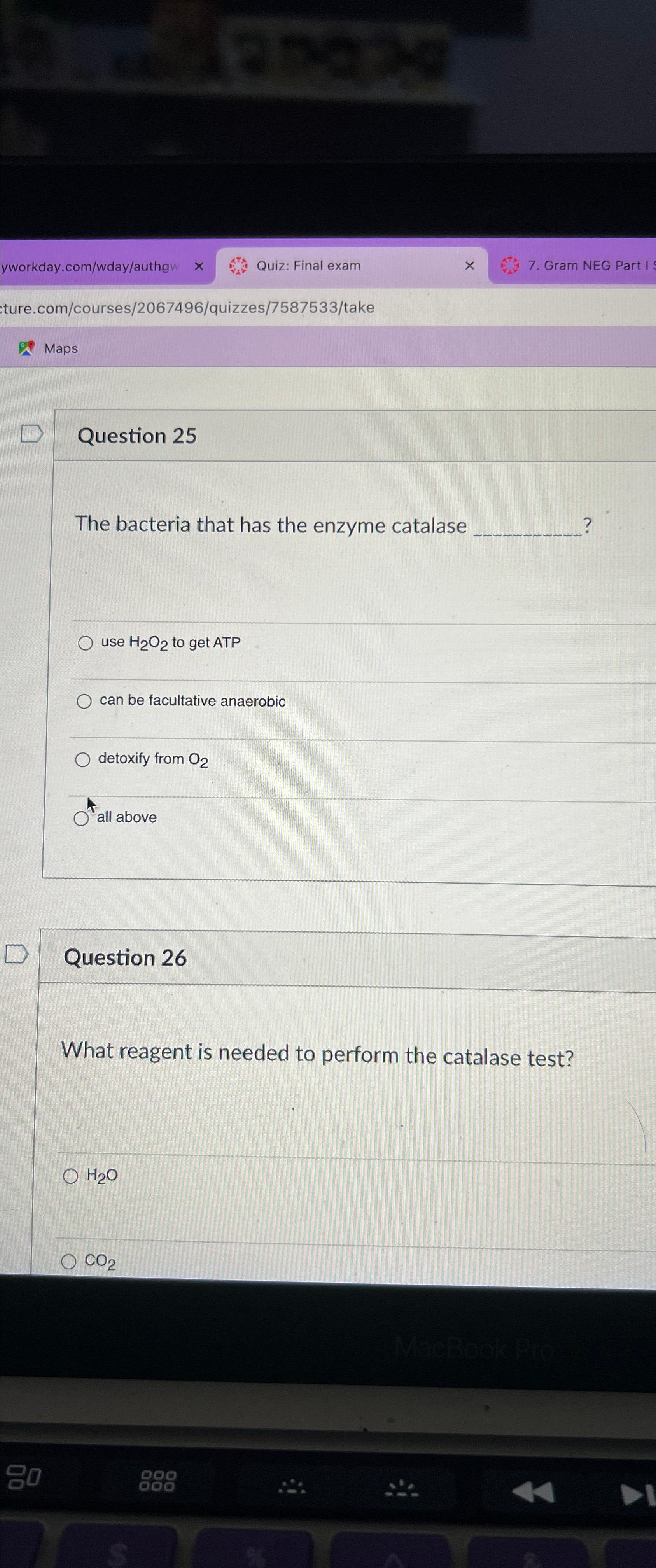 Solved MapsQuestion 25The bacteria that has the enzyme | Chegg.com