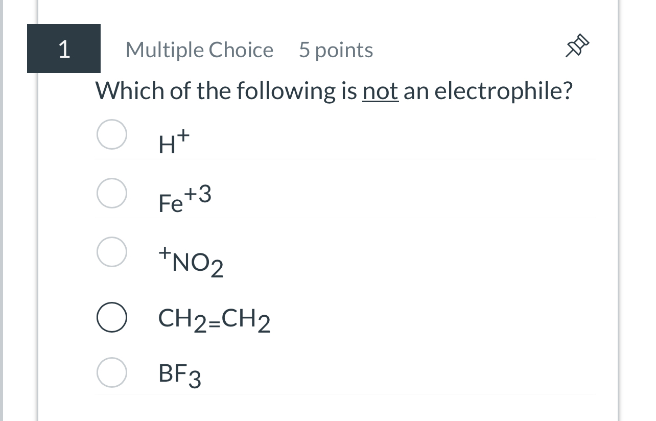 Solved 1Multiple Choice5 ﻿pointsWhich of the following is | Chegg.com