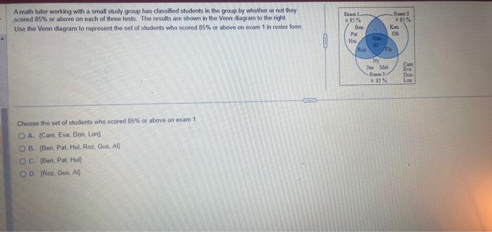 Solved Amath tutor working with a small study group has | Chegg.com