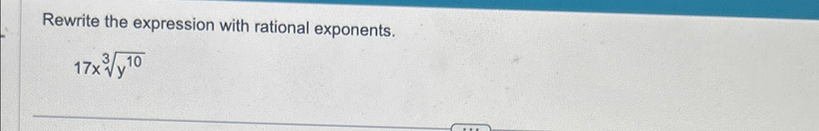 Solved Rewrite the expression with rational | Chegg.com