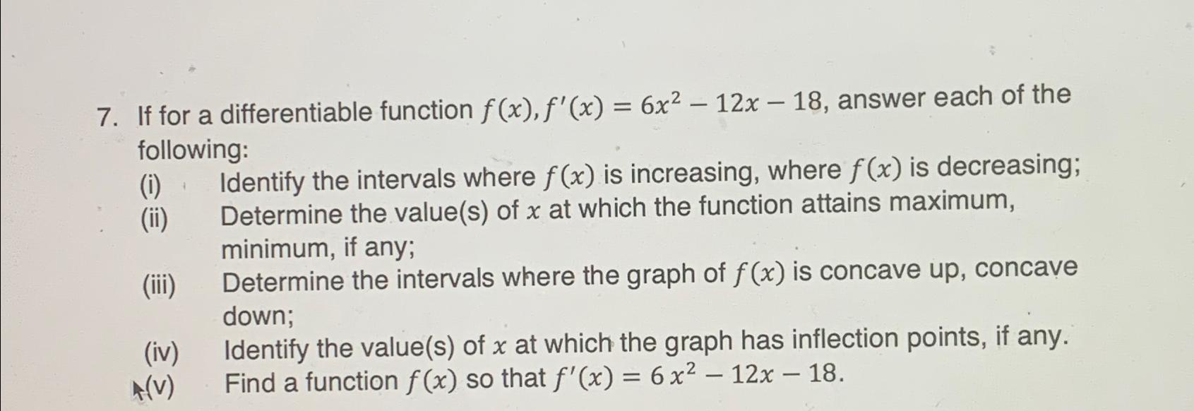 Solved If for a differentiable function | Chegg.com
