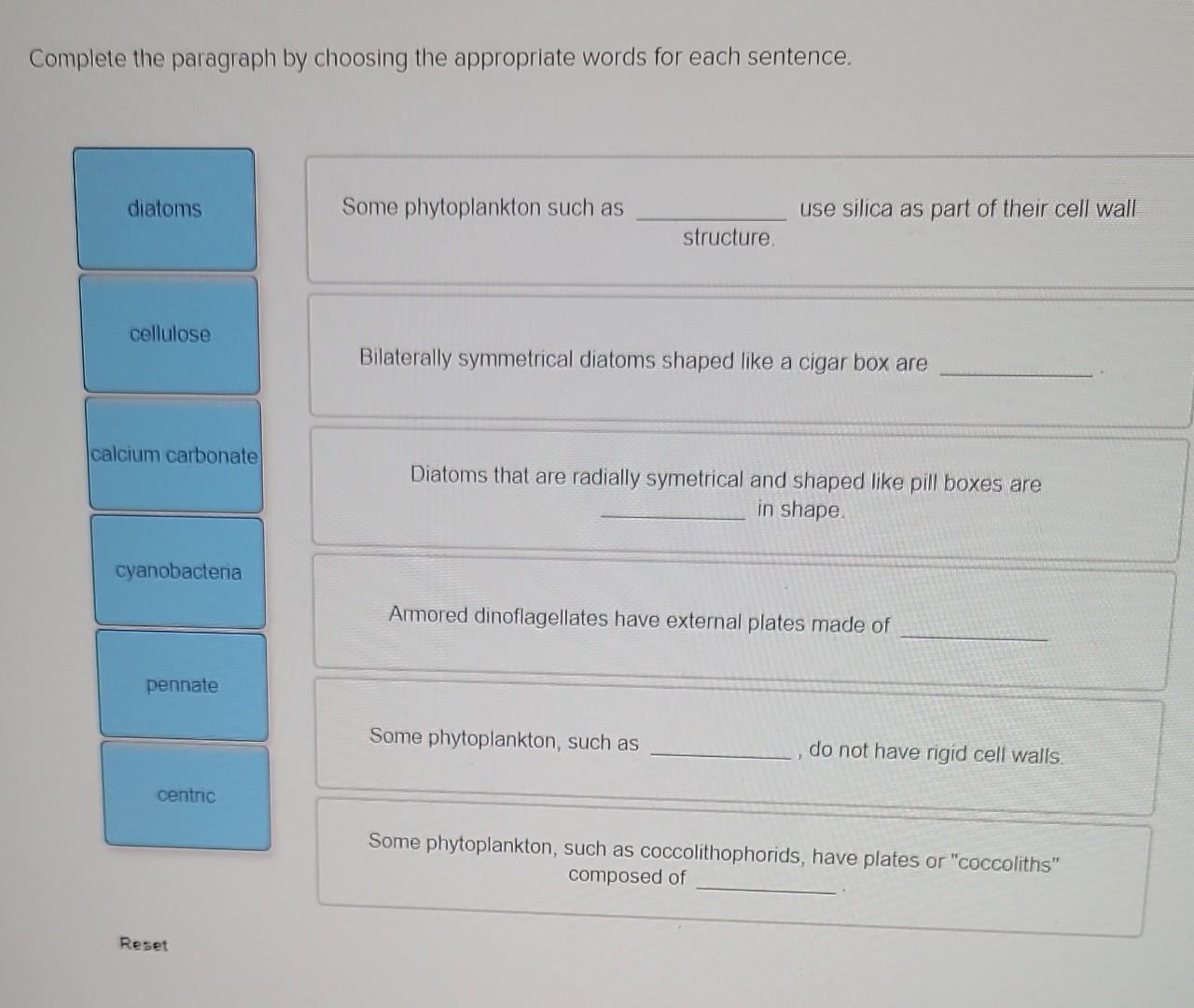 Solved Complete the paragraph by choosing the appropriate | Chegg.com