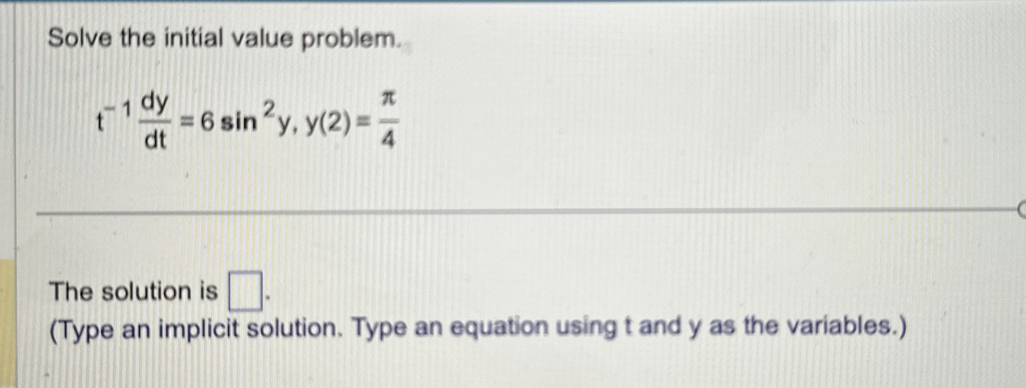 Solved Solve the initial value | Chegg.com
