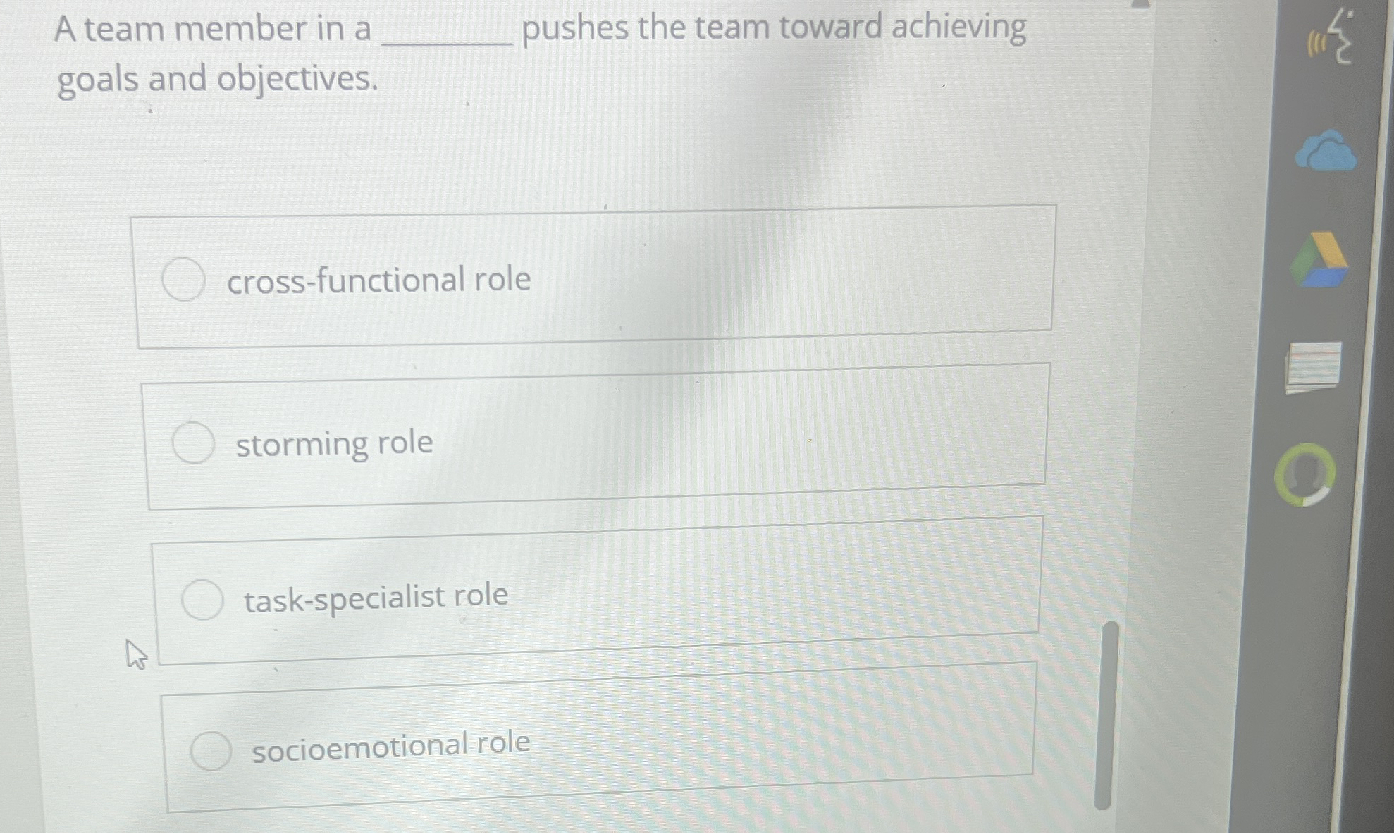 Solved A team member in apushes the team toward | Chegg.com