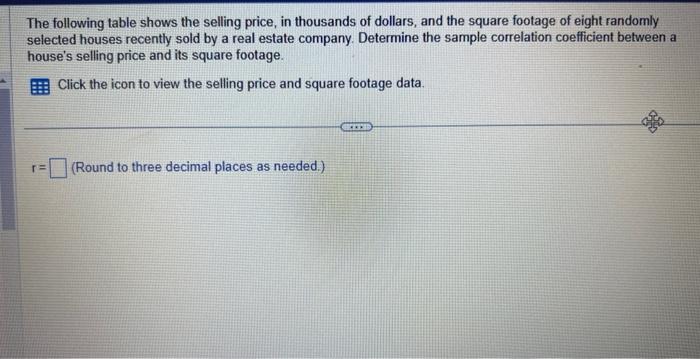 Solved The following table shows the selling price, in | Chegg.com