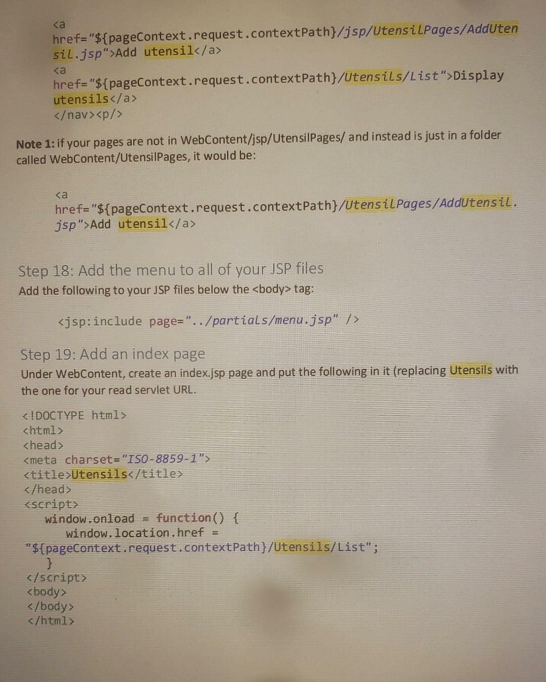 Solved The Mini Web, Step By Step The Assignment In this | Chegg.com