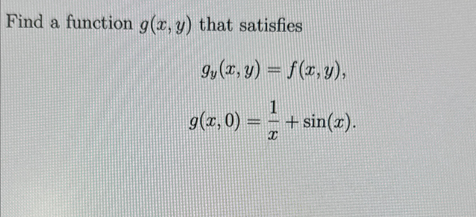 Solved Find a function g(x,y) ﻿that | Chegg.com