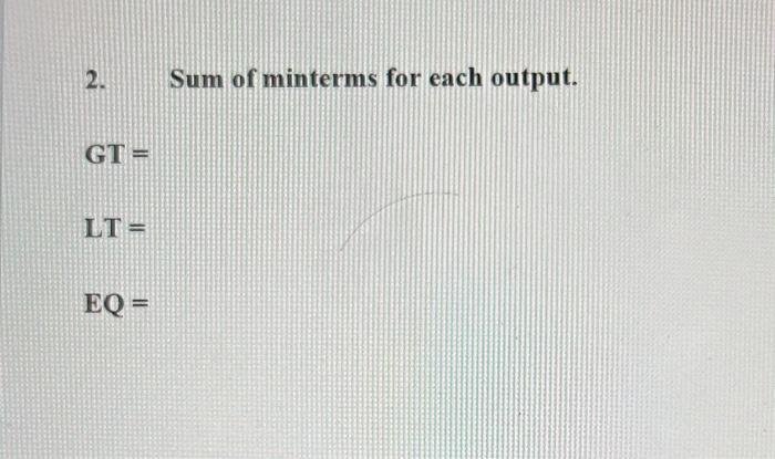 Solved \begin{tabular}{|c|c|} \hline INPUTS & OUTPUTS \\ | Chegg.com