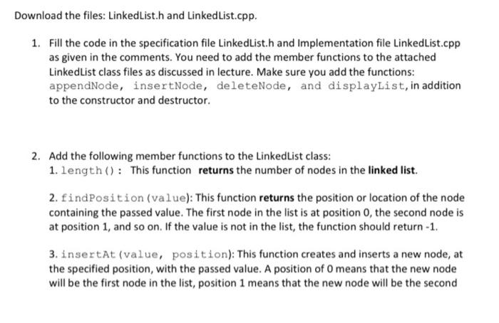 Solved #ifndef LinkedList_H #define LinkedList_H class | Chegg.com