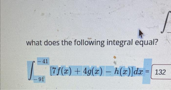Solved what does the following integral equal? | Chegg.com