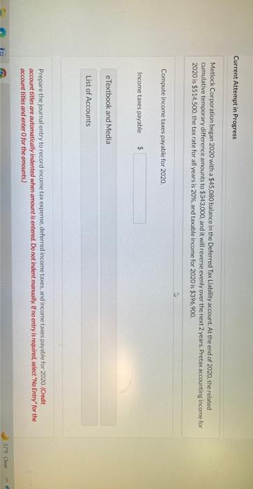 Solved Metlock Corporation began 2020 with a $45,080 balance | Chegg.com