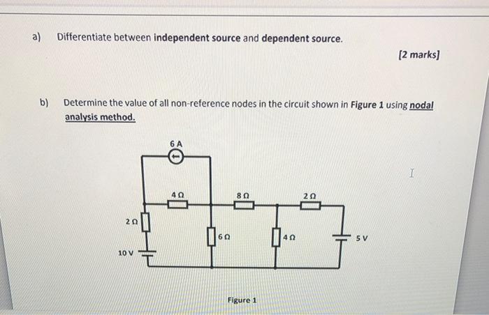 Solved a) Differentiate between independent source and | Chegg.com