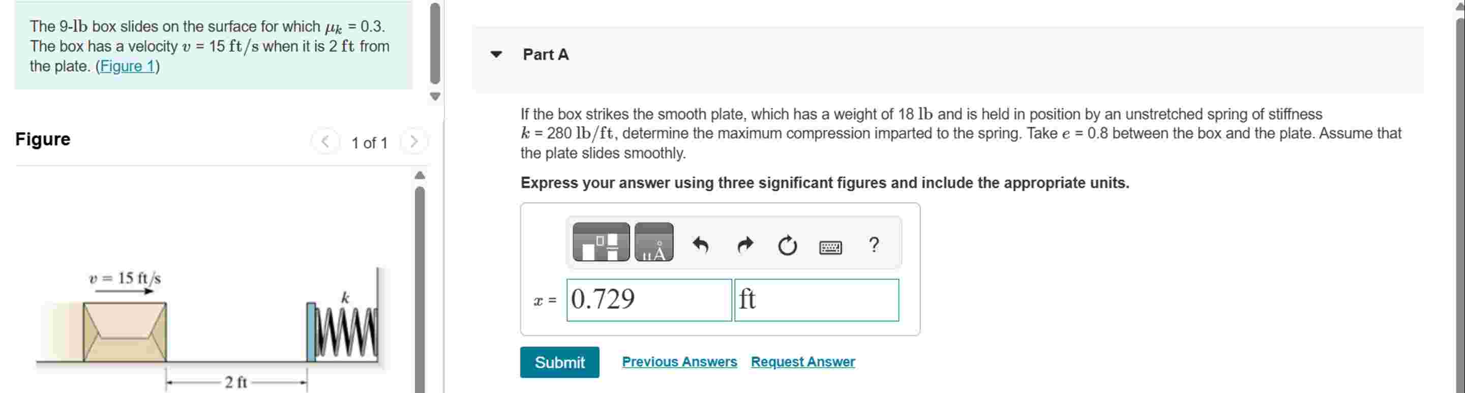 Solved The 9-lb ﻿box slides on ﻿the surface for which | Chegg.com
