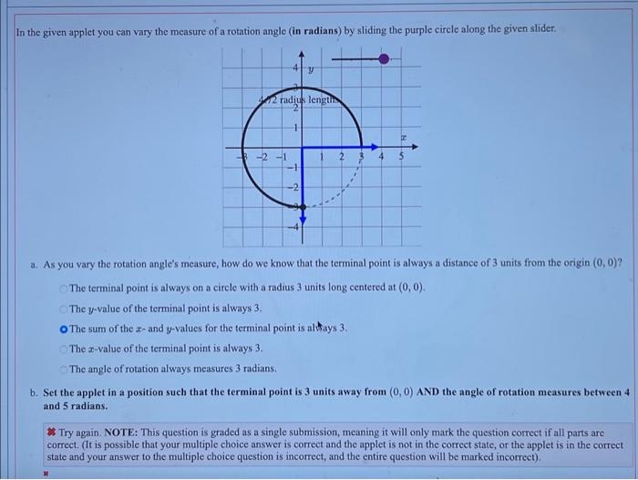 Solved In the given applet you can vary the measure of a | Chegg.com