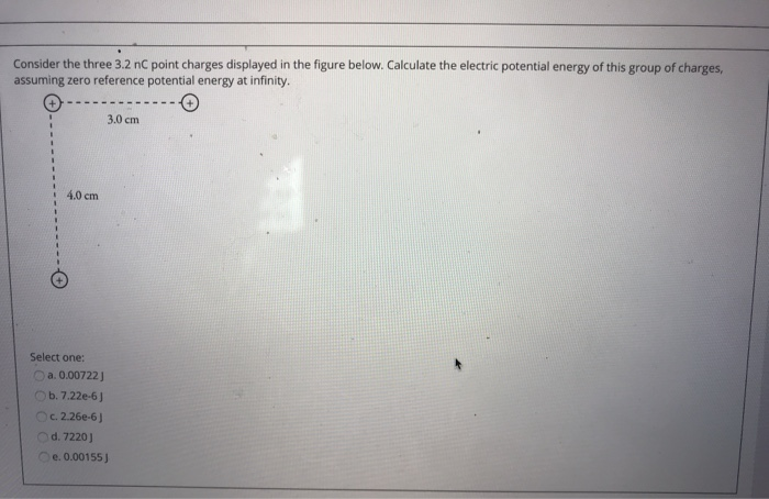 Solved Consider the three 3.2 nC point charges displayed in | Chegg.com