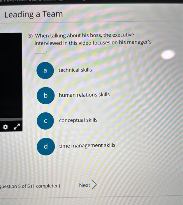 Solved 5) When talking about his boss, the executive | Chegg.com