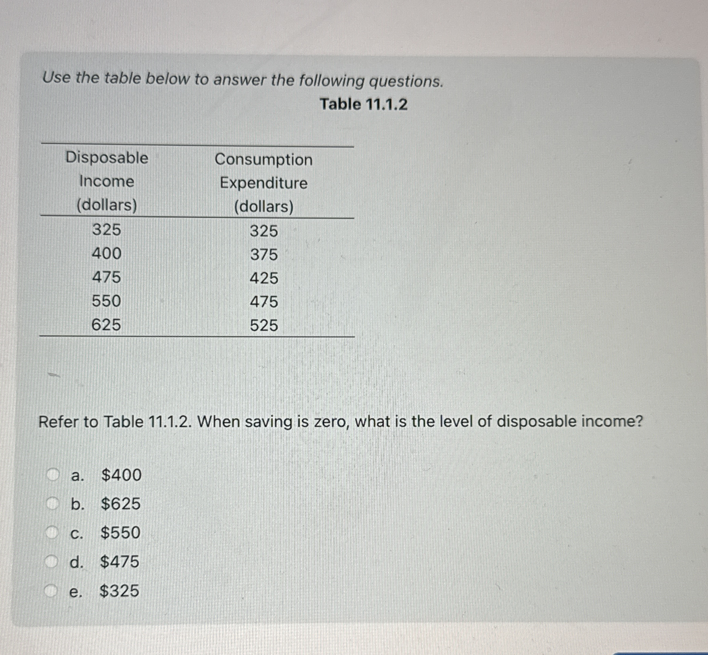 Solved Use the table below to answer the following | Chegg.com