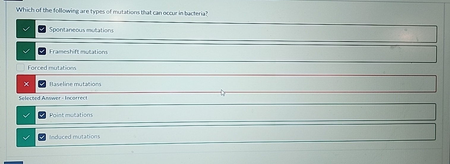 Solved Which of the following are types of mutations that | Chegg.com