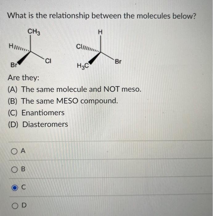 Solved Is the molecule below a meso compound? Yes, it is | Chegg.com
