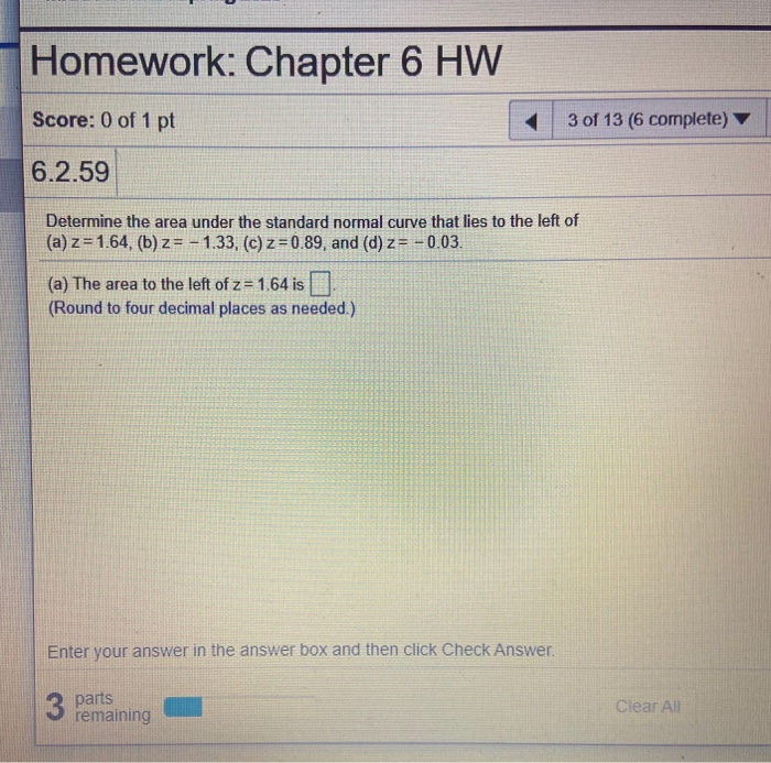 Solved Homework Chapter 6 Hw Score 0 Of 1 Pt 3 Of 13 6