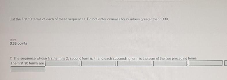Solved List the first 10 terms of each of these sequences. | Chegg.com